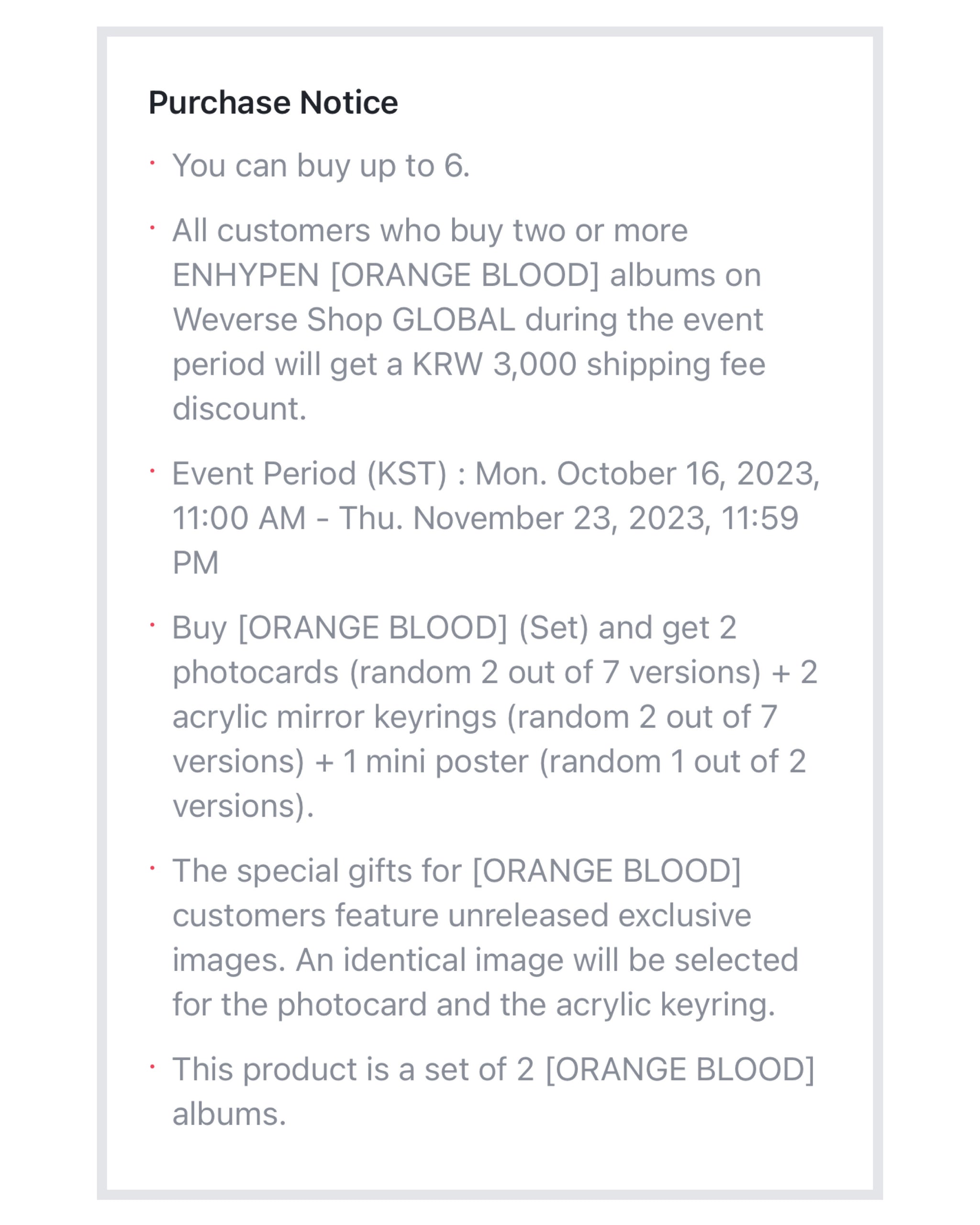 [PRE ORDER] 🟠 ENHYPEN ORANGE BLOOD Album — Standard SET 🟠 – Bangtan ...